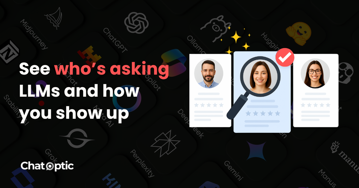LLM visibility software built around YOUR customers | Chatoptic